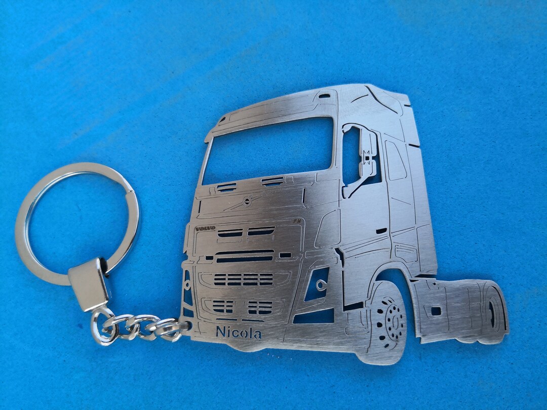 Custom Volvo FH Keychain, Stainless Steel Key Ring for Birthday Gift ...