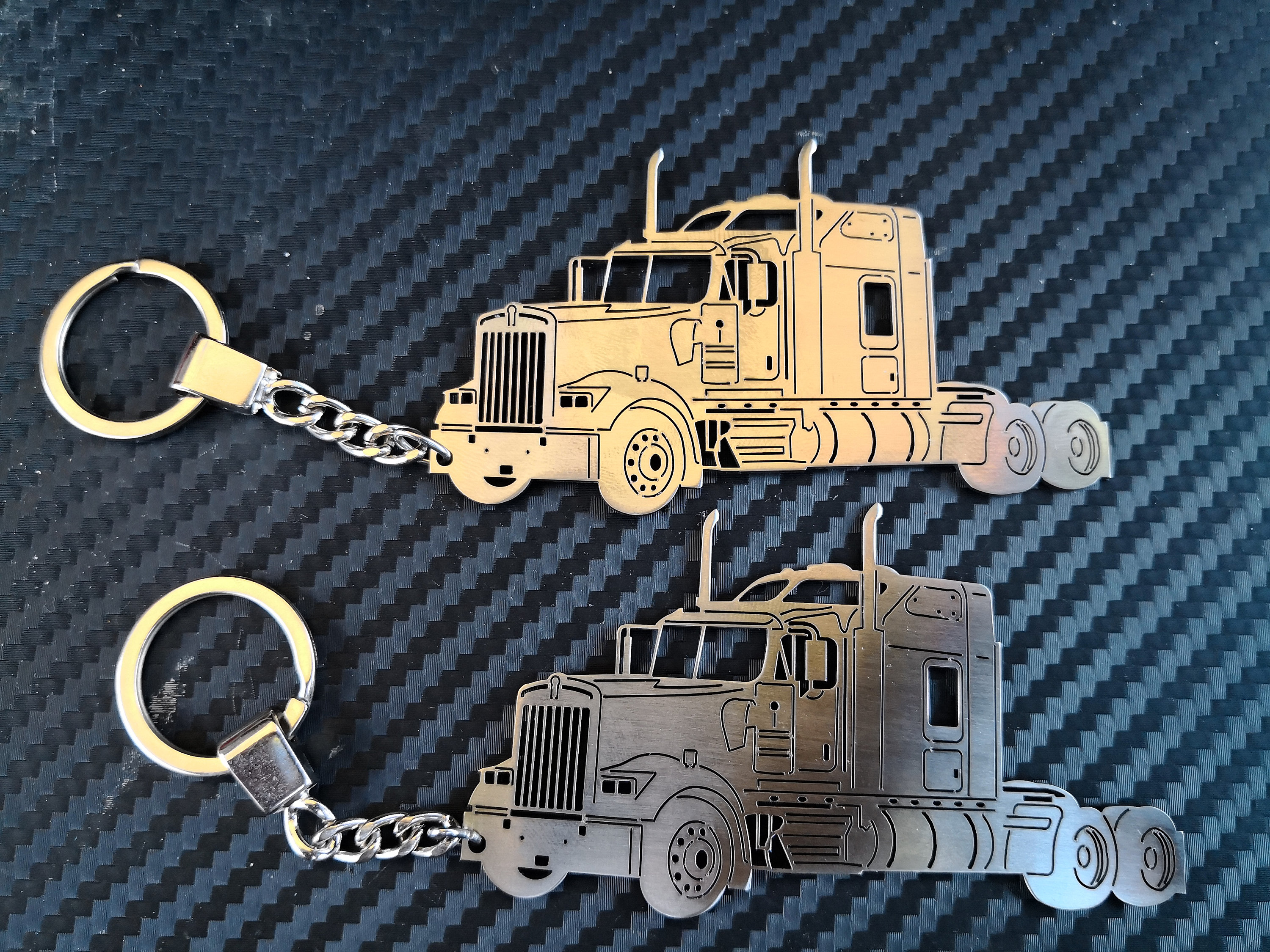 Custom Kenworth 900 L Keychain, Stainless Steel Key Ring for Birthday ...