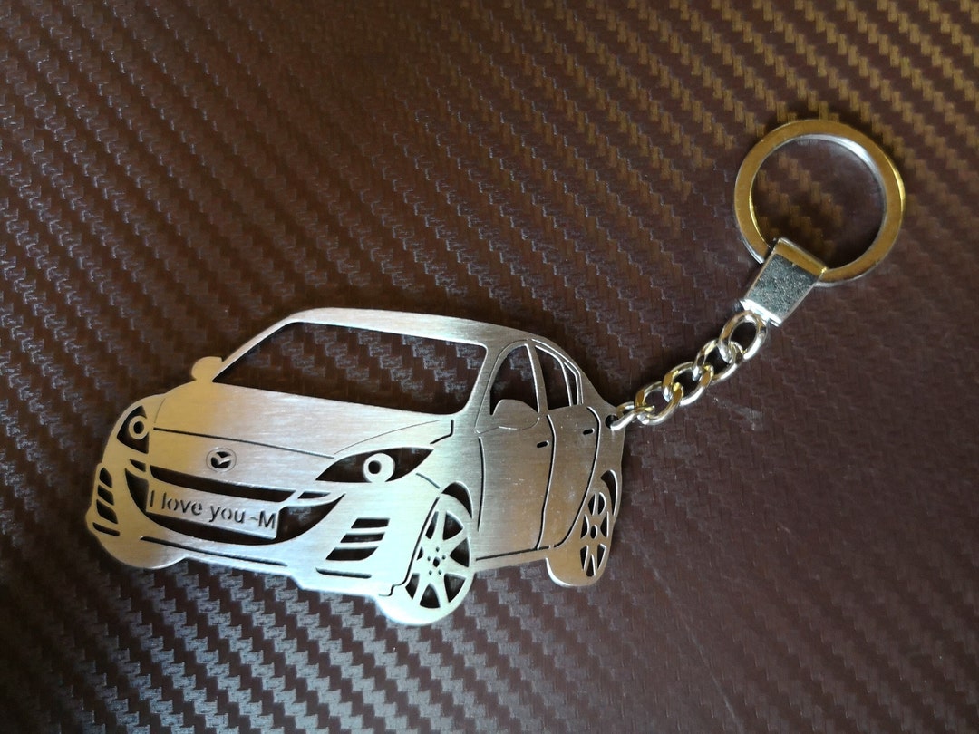 Custom Mazda 3 2009-2013 Keychain, Stainless Steel Key Ring for ...
