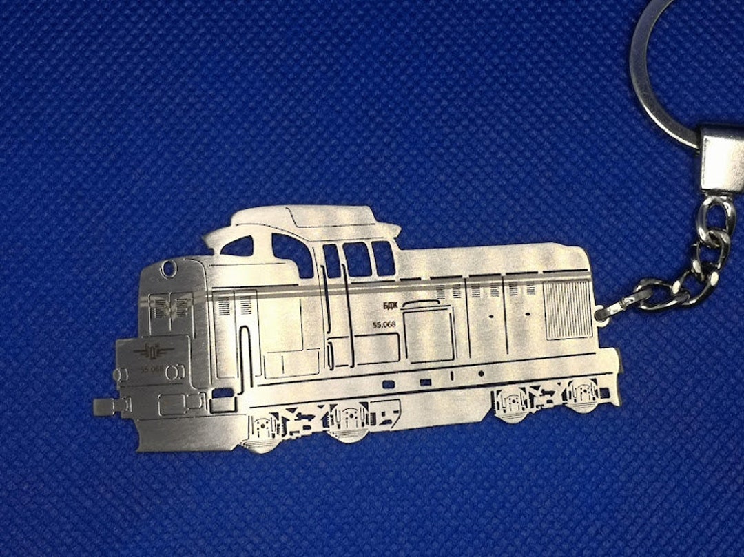 Custom Car Keychain for Diesel Locomotive Series 55, Stainless Steel ...