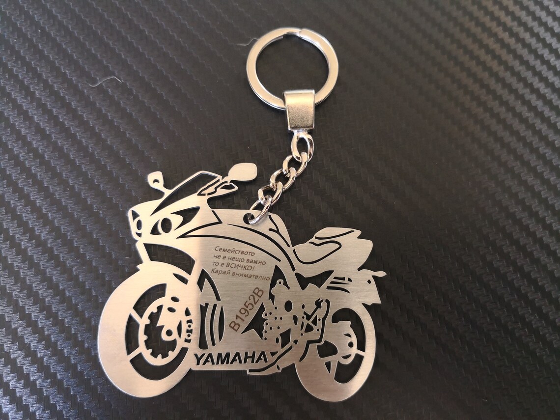Custom Car Keychain for Yamaha FZX Bike Stainless Steel Key Ring for ...