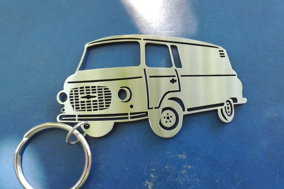 Custom Vintage Barkas DDR Keychain, Stainless Steel Key Ring for ...