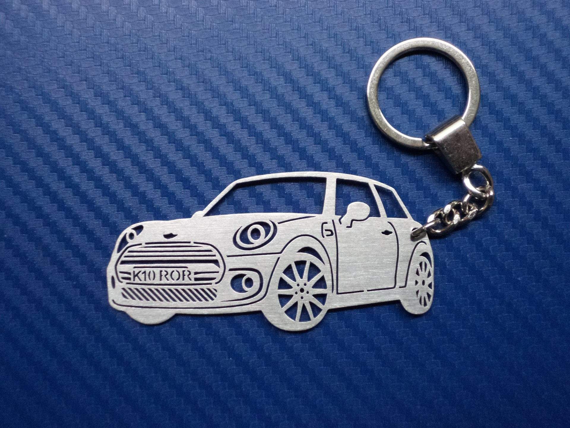 Custom Car Mini Cooper Keychain Stainless Steel Key Ring for - Etsy