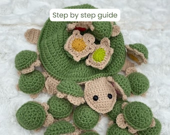 Turtle Crochet Memory Game Full Pattern - Crocheting Amigurumi Full Guide Tutorial PDF English ...
