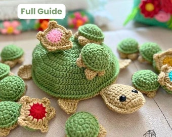 Turtle Crochet Memory Game Full Pattern - Crocheting Amigurumi Full Guide Tutorial PDF English ...