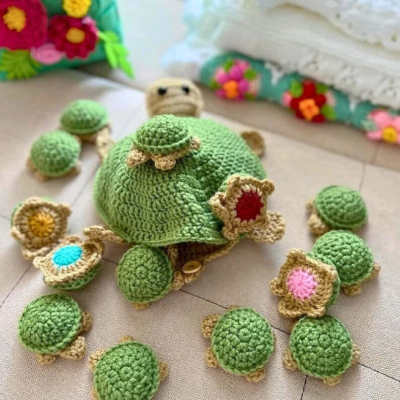 Turtle Crochet Memory Game Complete Guide Crocheting - Etsy Canada