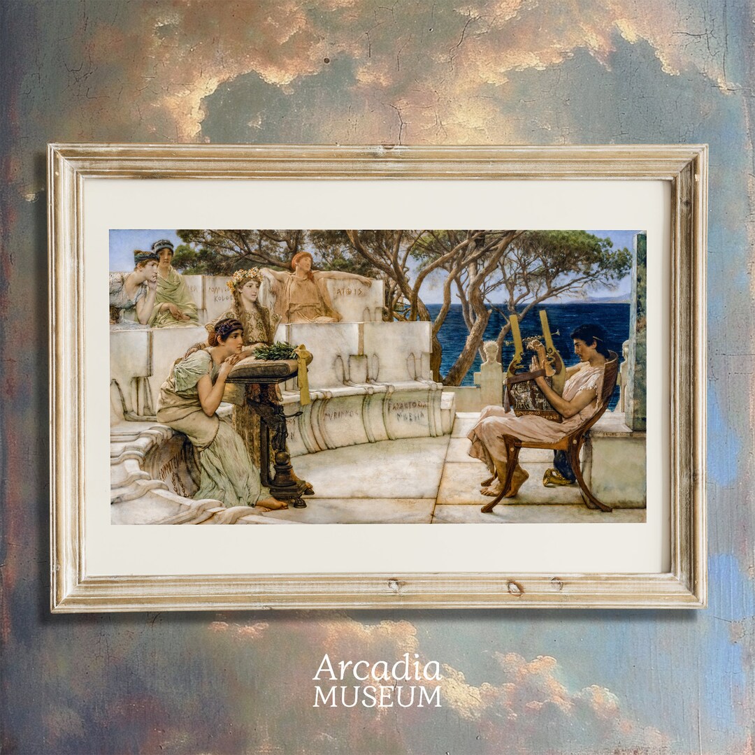 Sappho and Alcaeus, Alma-tadema Print, Large Poster, Sapphic Vintage ...