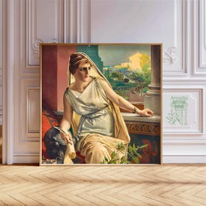 Hypatia of Alexandria Art Print, Hypatia Portrait, Vintage Painting ...