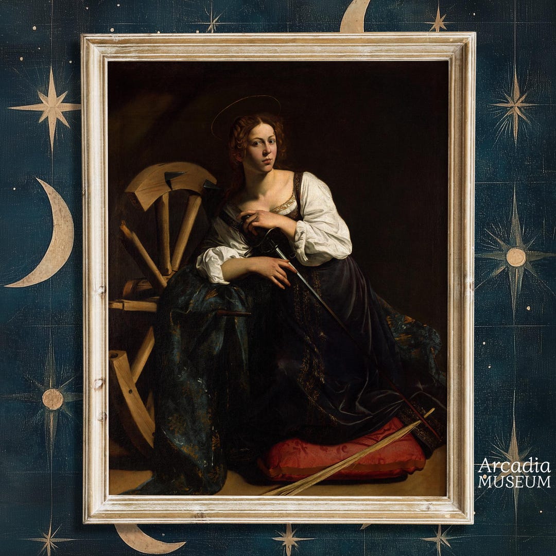 Saint Catherine of Alexandria, Caravaggio Art Print, Baroque Painting ...