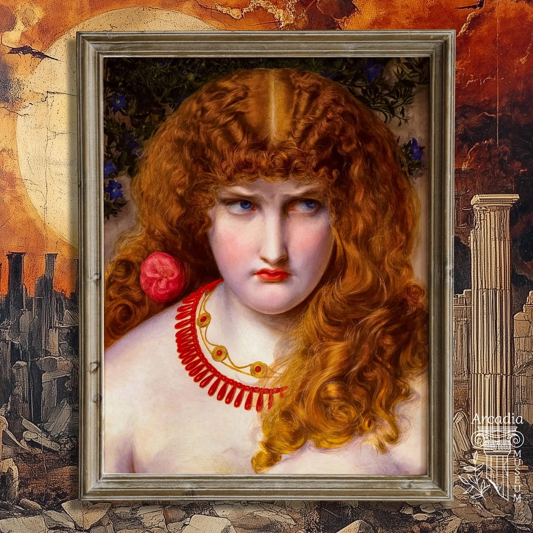 Helen of Troy, Frederick Sandys Poster, Ancient Greece Vintage Painting ...