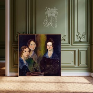 The Brontë Sisters Portrait Print, Emily Brontë, Charlotte Brontë, Anne ...