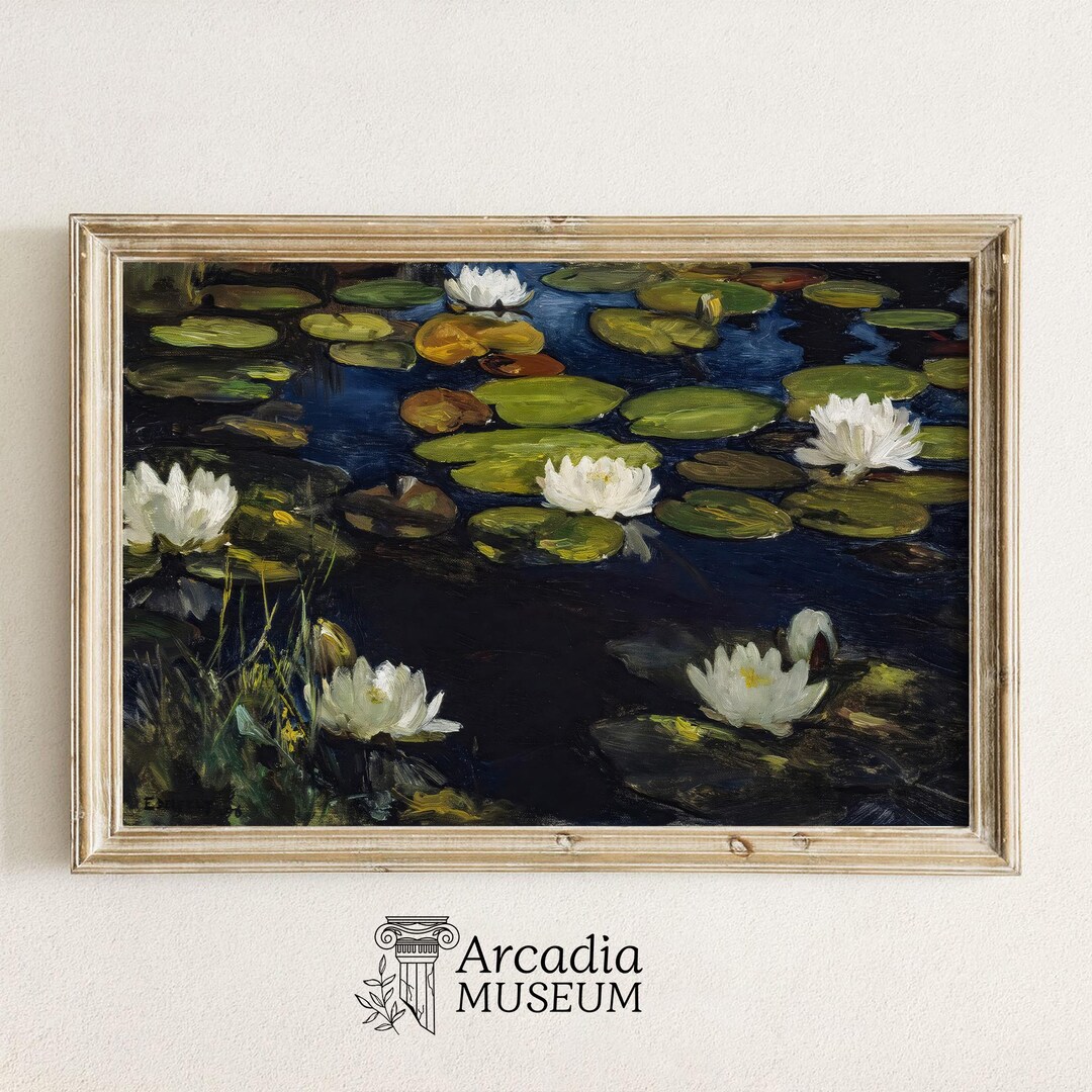Water Lilies by Albert Edelfelt Poster, Waterlilies Large Giclée Print ...
