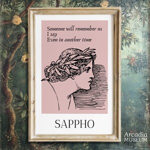 Sappho Quote Poster, Someone Will Remember Us, Sapphic Wall Art ...
