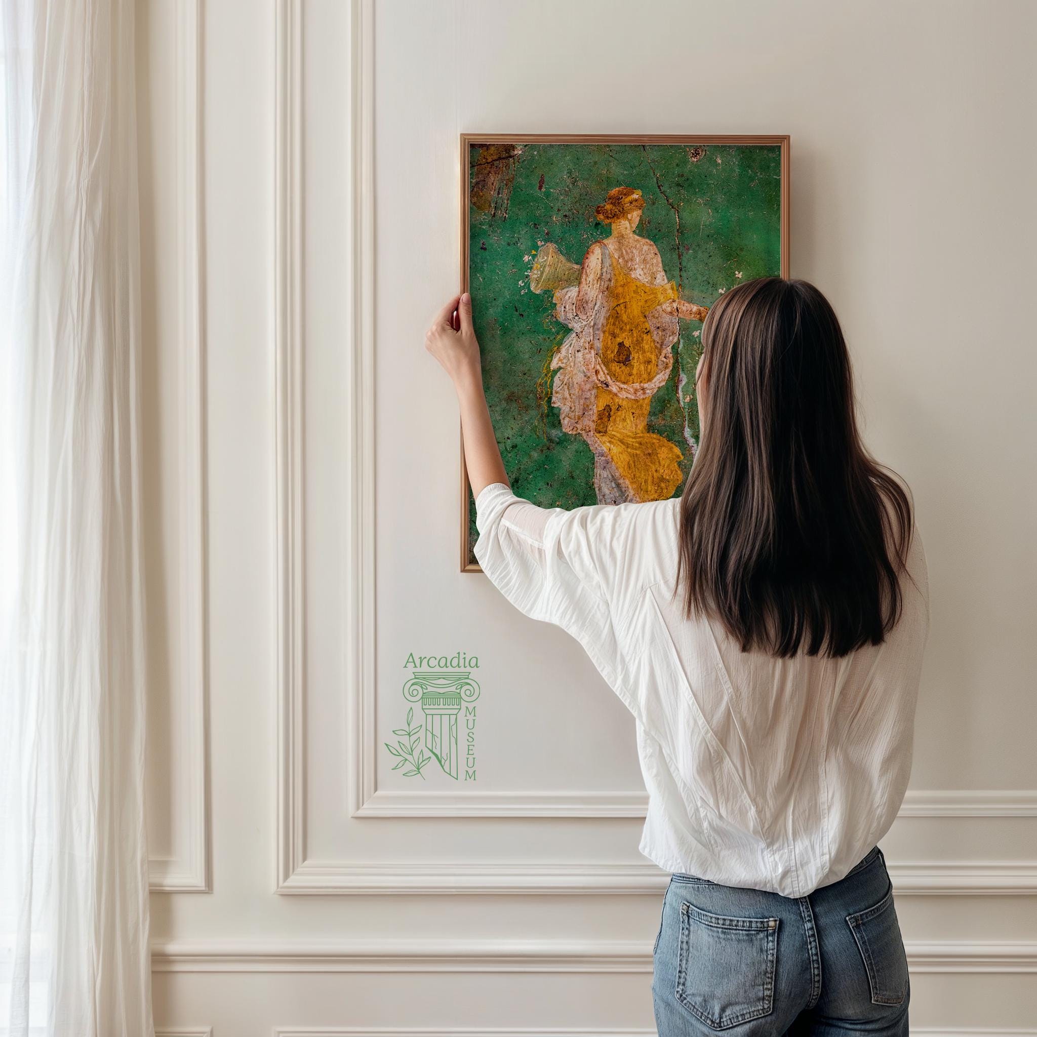 Goddess Flora Fresco, Pompeian Wall Painting, Persephone Art Print ...