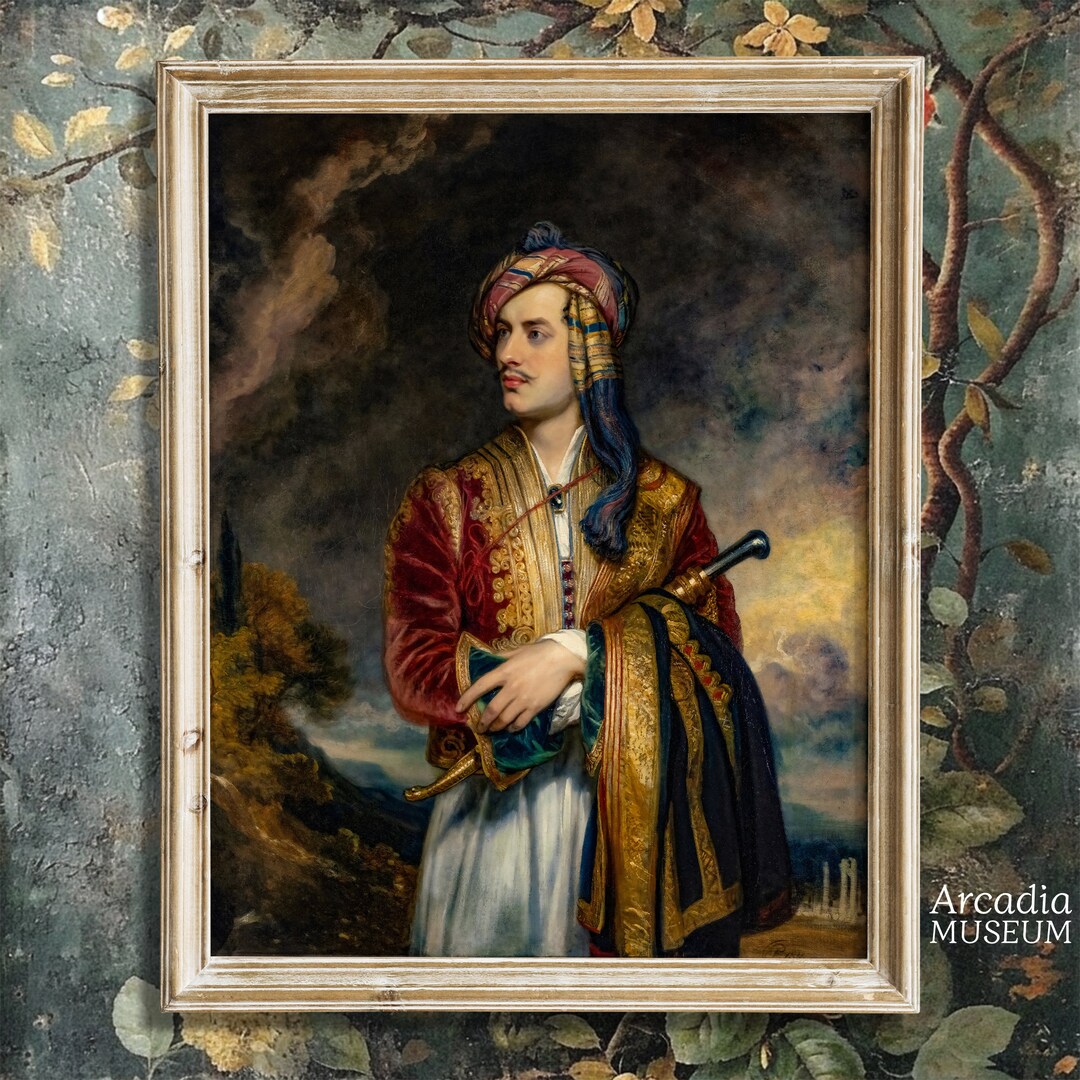 Lord Byron in Albanian Dress Print, George Byron Large Poster, Vintage ...