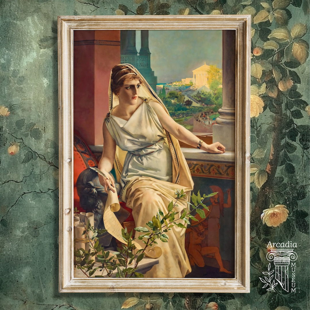 Hypatia of Alexandria Art Print, Hypatia Portrait, Vintage Painting ...