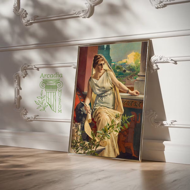 Hypatia of Alexandria Art Print, Hypatia Portrait, Vintage Painting ...