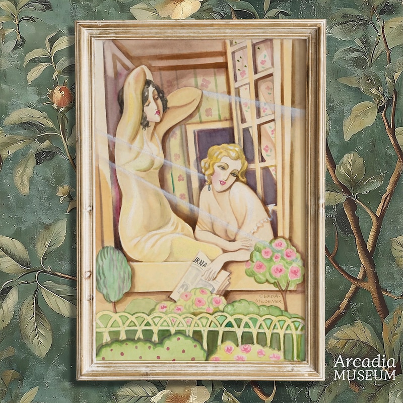 Nude Woman In A Window Etsy