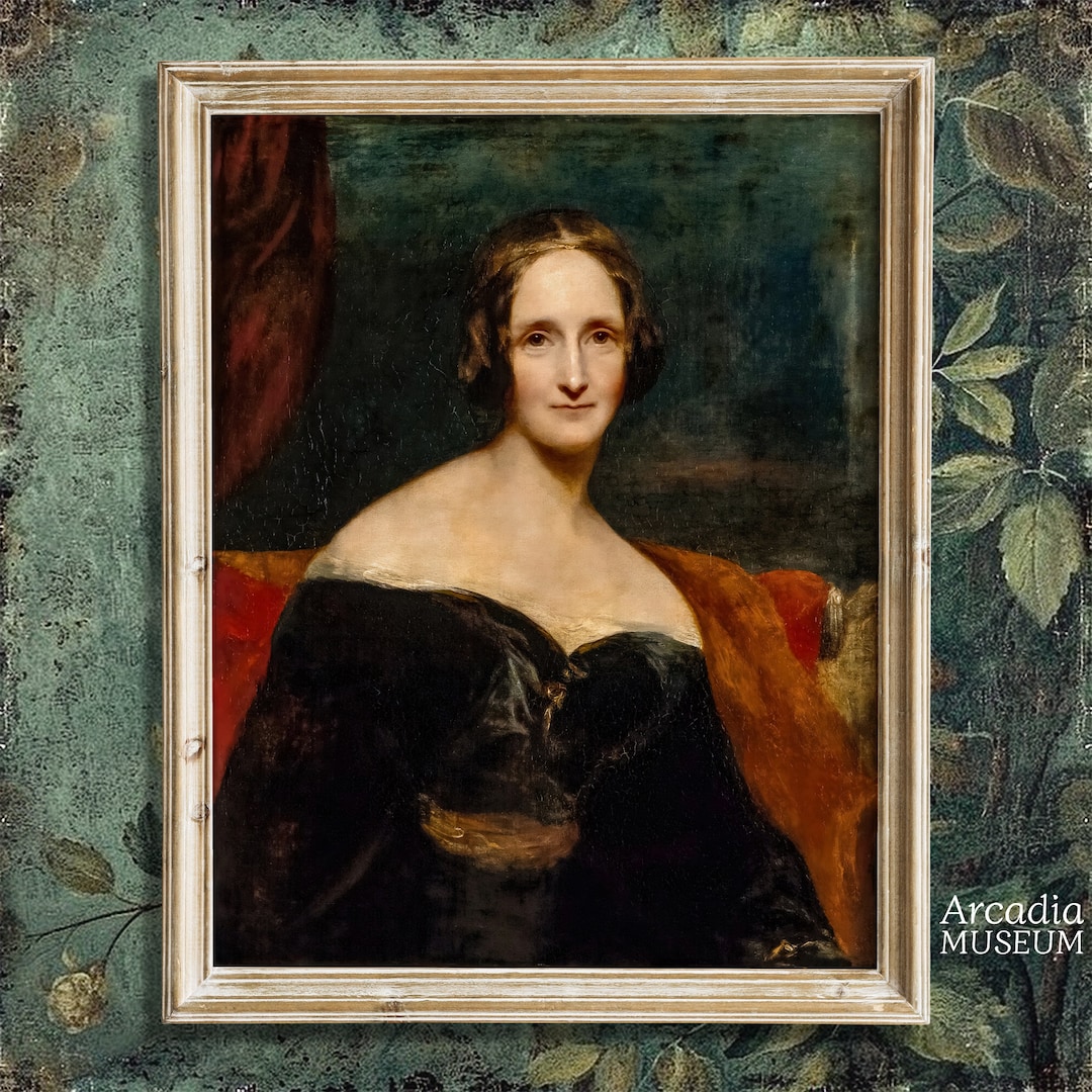 Mary Shelley Art Print, Portrait Painting, Large Poster, Mary ...
