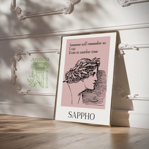 Sappho Quote Poster, Someone Will Remember Us, Sapphic Wall Art ...