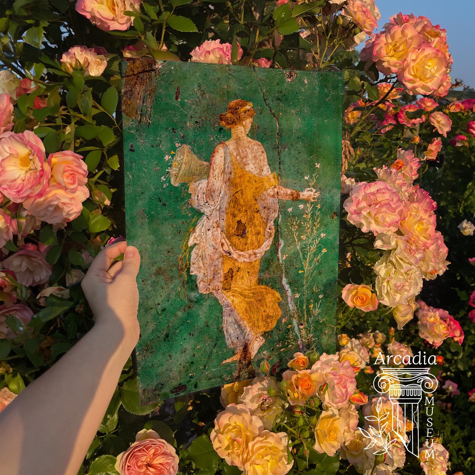 Goddess Flora Fresco, Pompeian Wall Painting, Persephone Art Print ...