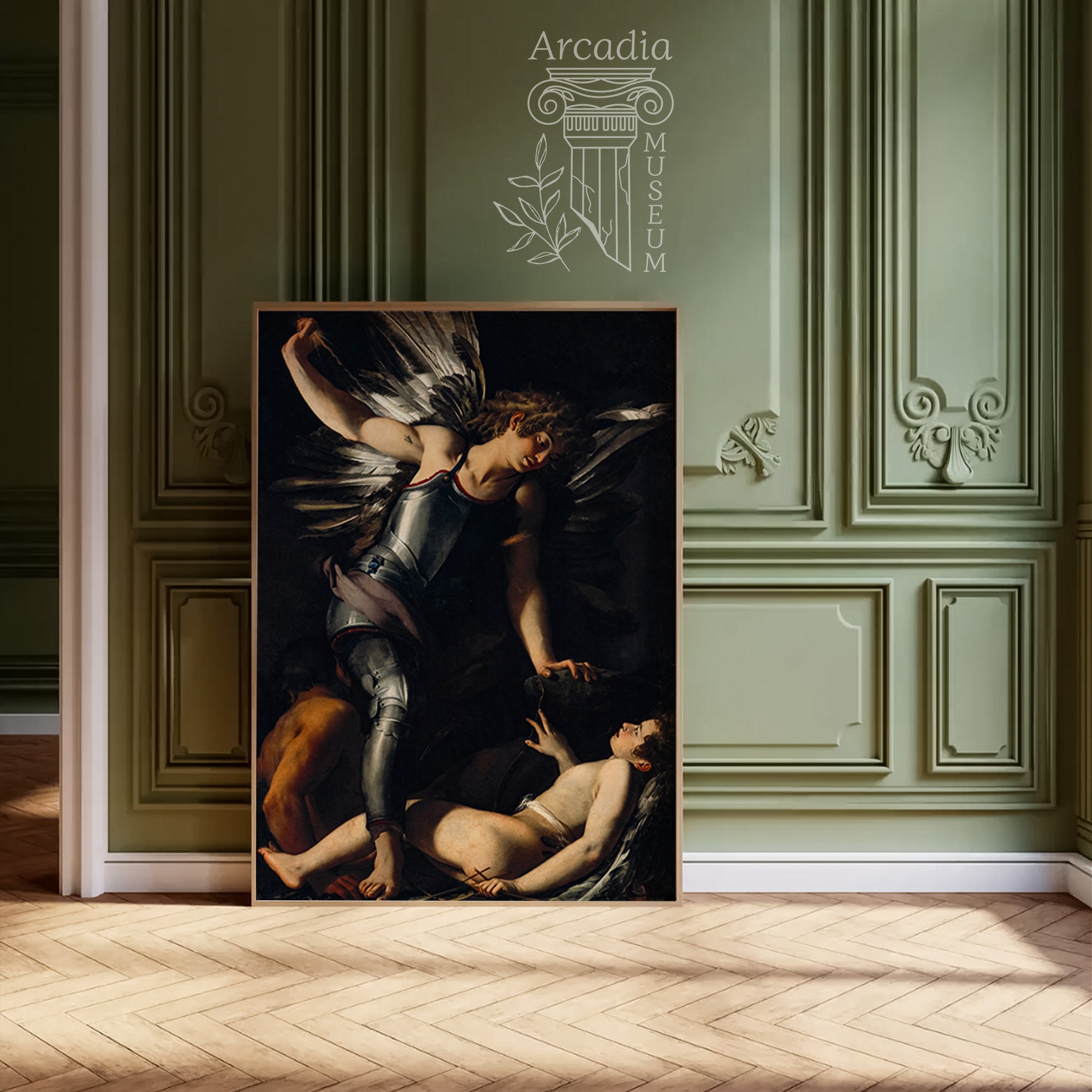 Dark Decadent Angel Print, Dark Academia Large Poster, Moody Classical ...