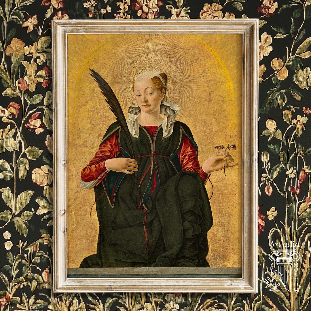 Saint Lucy, Francesco Del Cossa Painting, Catholic Vintage Art Poster ...