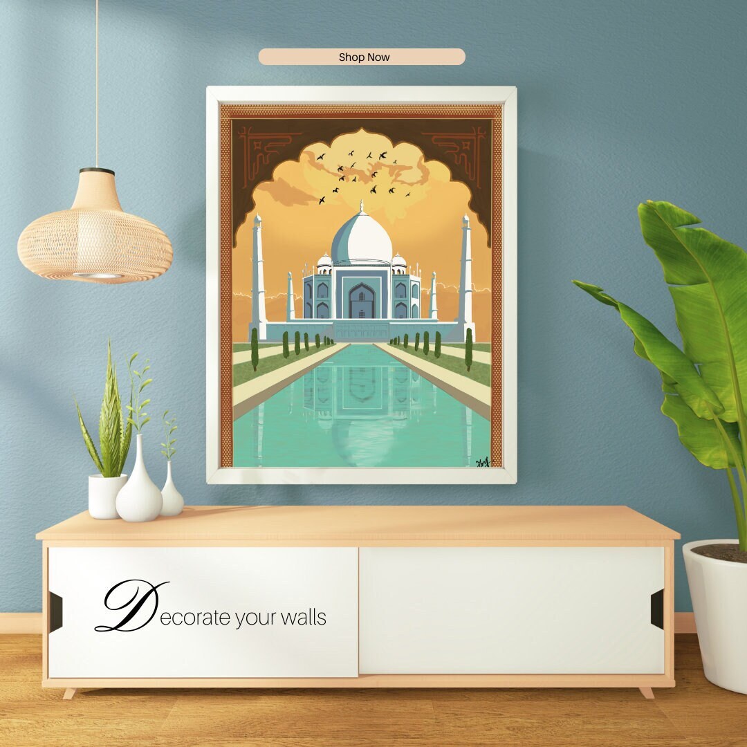 Taj Mahal Digital Art Printable Art Digital Download - Etsy
