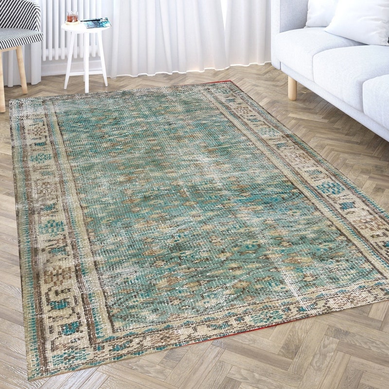 Distressed Rug - Etsy