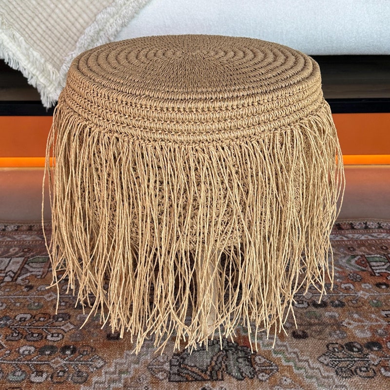 Rattan Footstool - Etsy