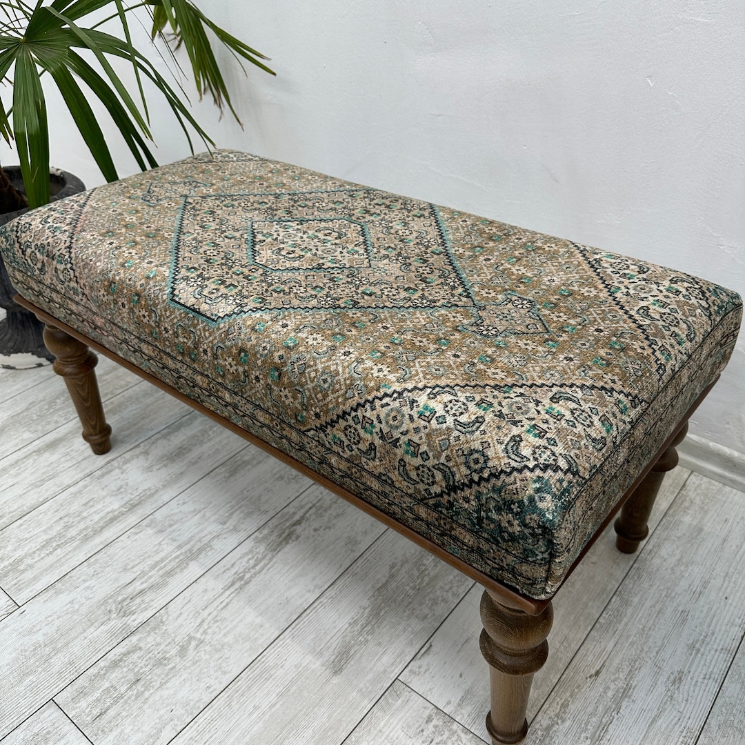 Rug Upholstered Bench, Kitchen Dining Bench Seat, Ottoman Bench for ...