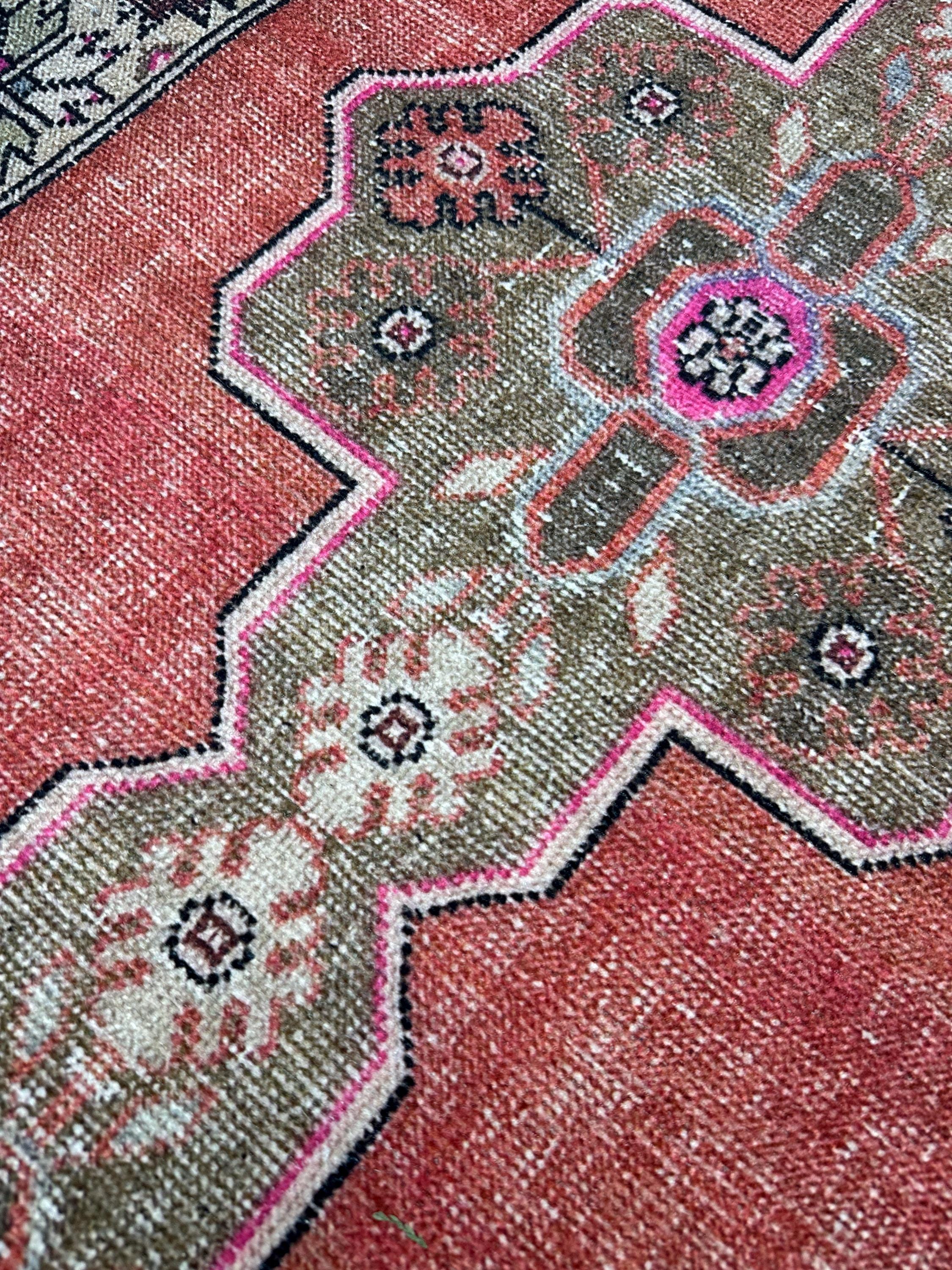 Bohemian Runner Rug, 2x9 Pink Green Runner Rug, Vintage Hallway Runners ...