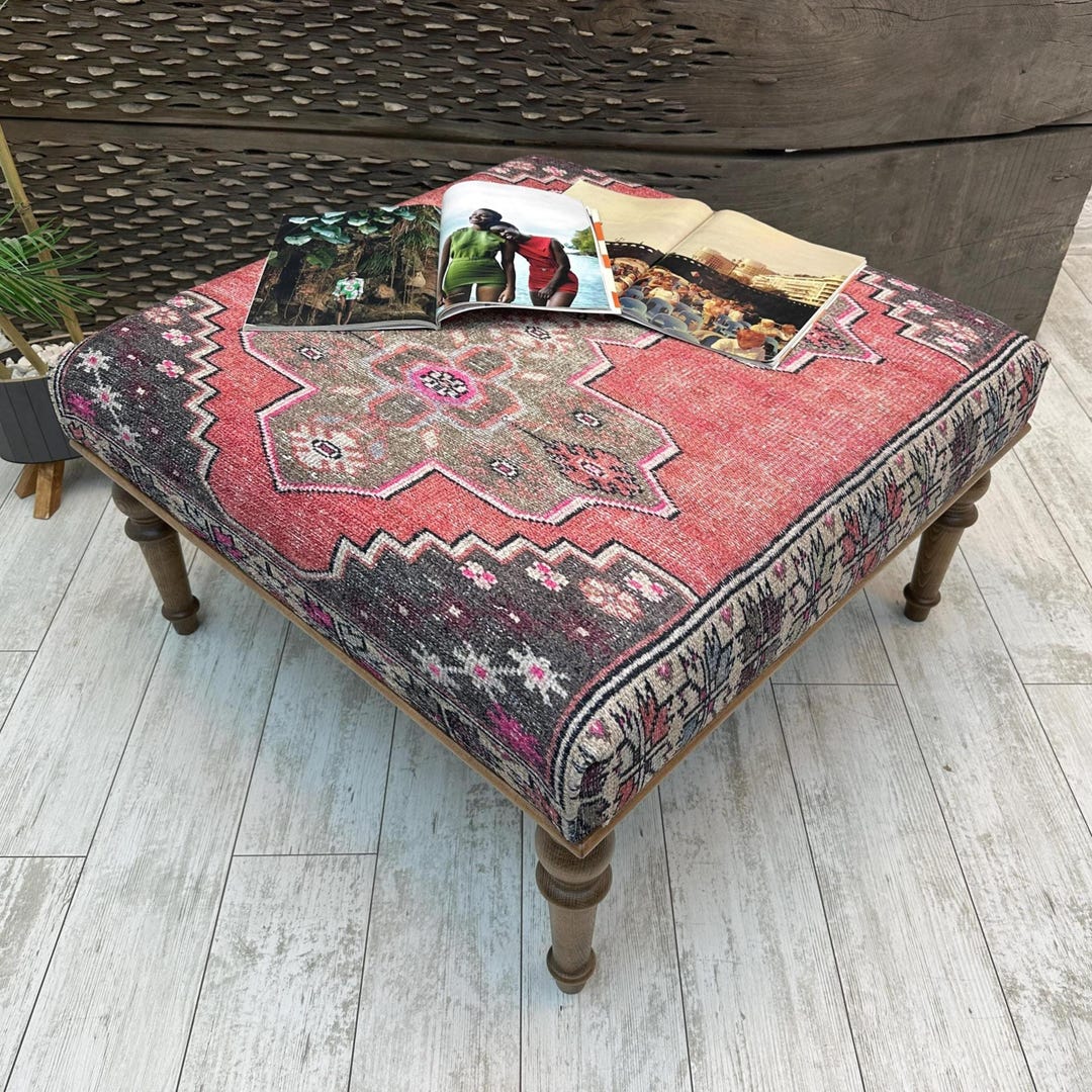 Ottoman Coffee Table Bench 32x32", Square Ottoman Cocktail Table ...