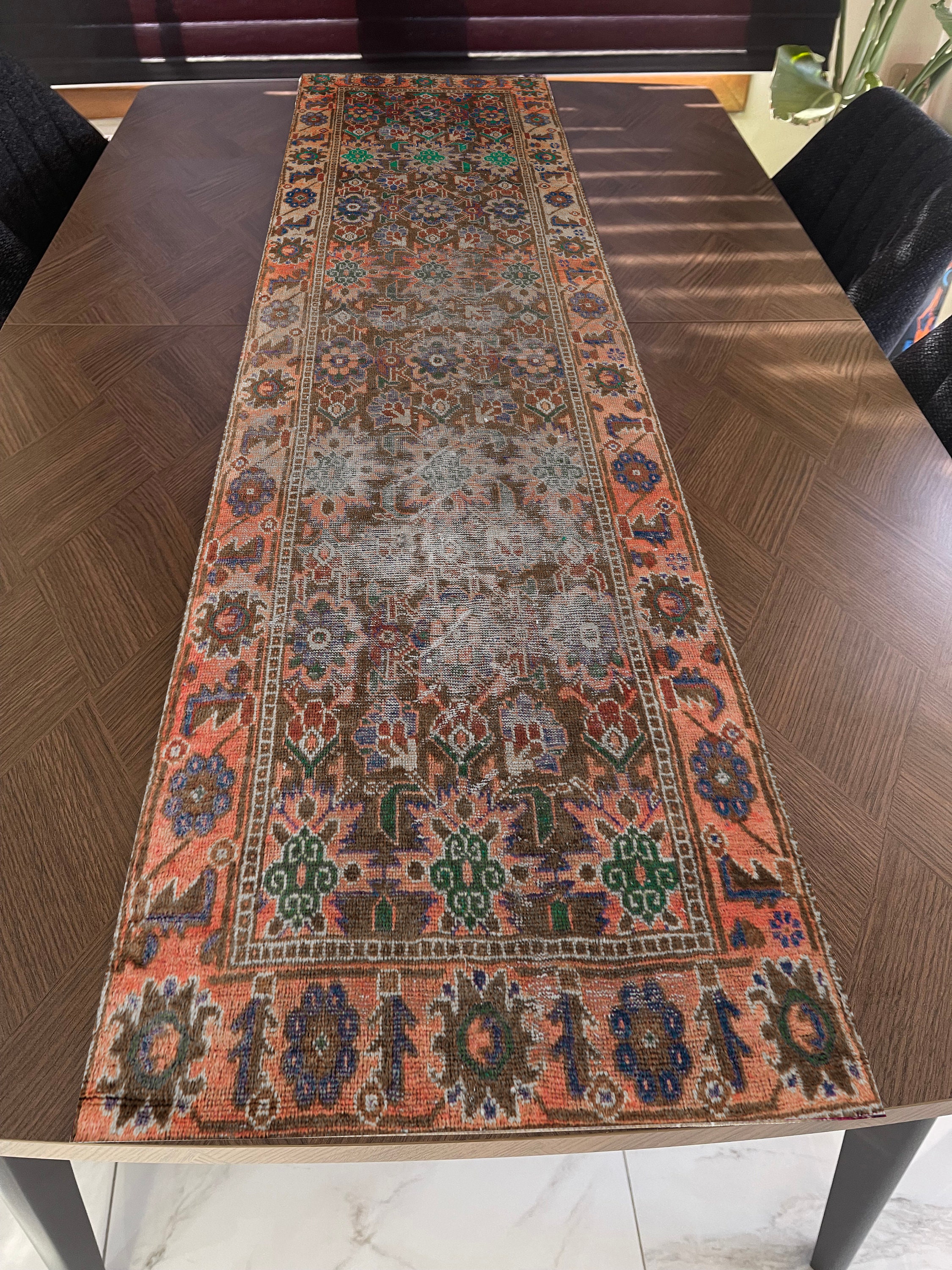 Rug Style Table Runner, Ethnic Table Runner, Table Runner for Kitchen ...