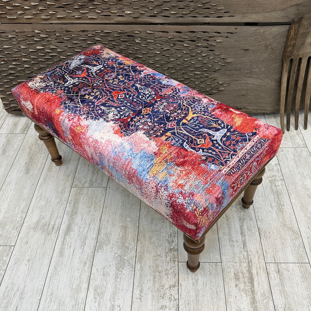 Piano Bench, Wood Work Bench, Rug Ottoman Bench 18x18x36, Home Gift ...