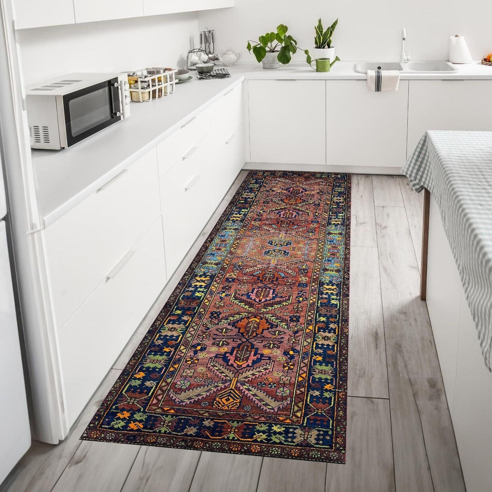 Boho Geometric Runner Rug 2x10, Pink Runner Rug 3x12, Kitchen Hallway ...