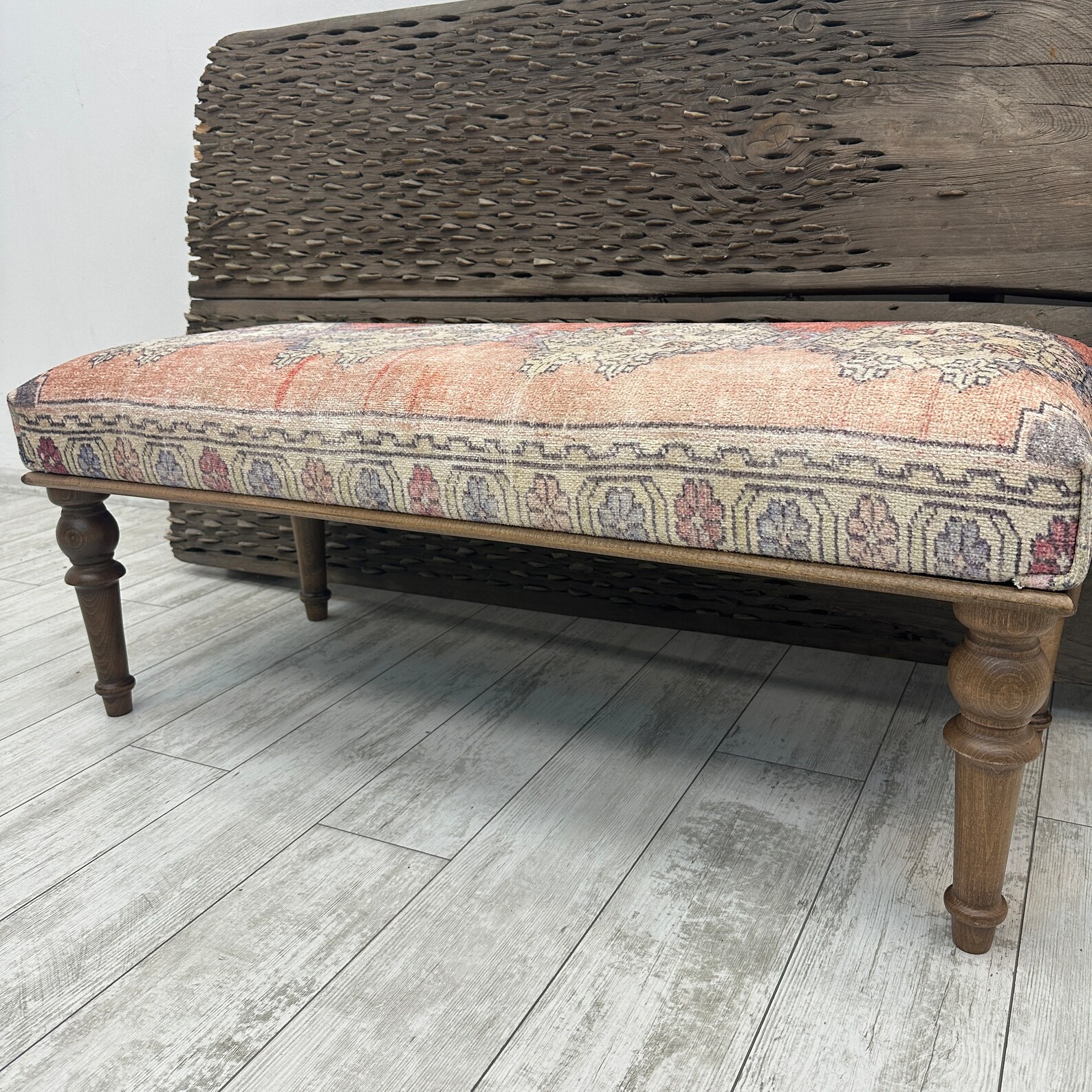 Persian Rug Long Bedroom Ottoman Bench 18x18x43