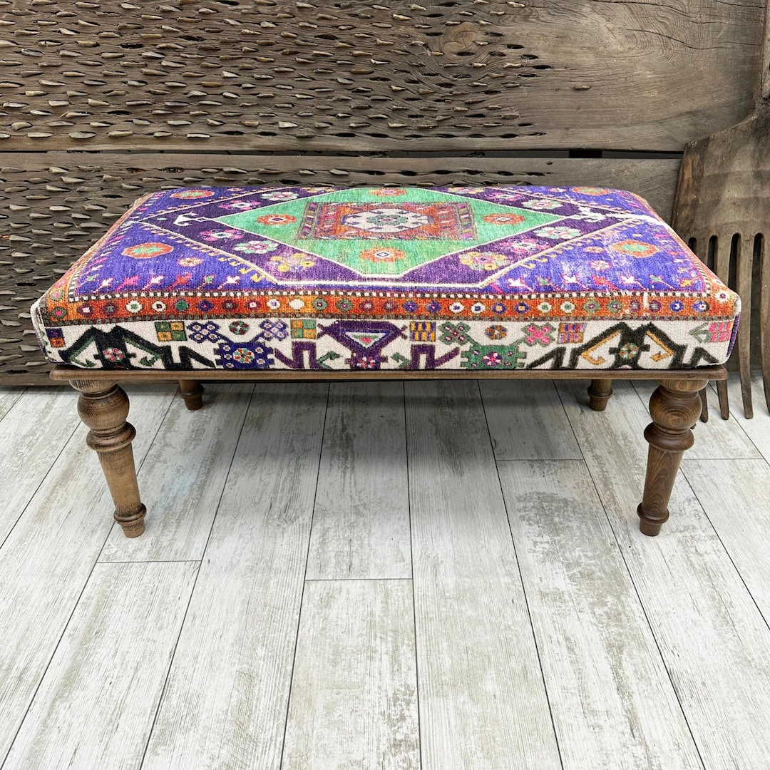 Upholstered Ottoman Bench 18x18x48, Turkish Bench, Moroccan Ottoman ...