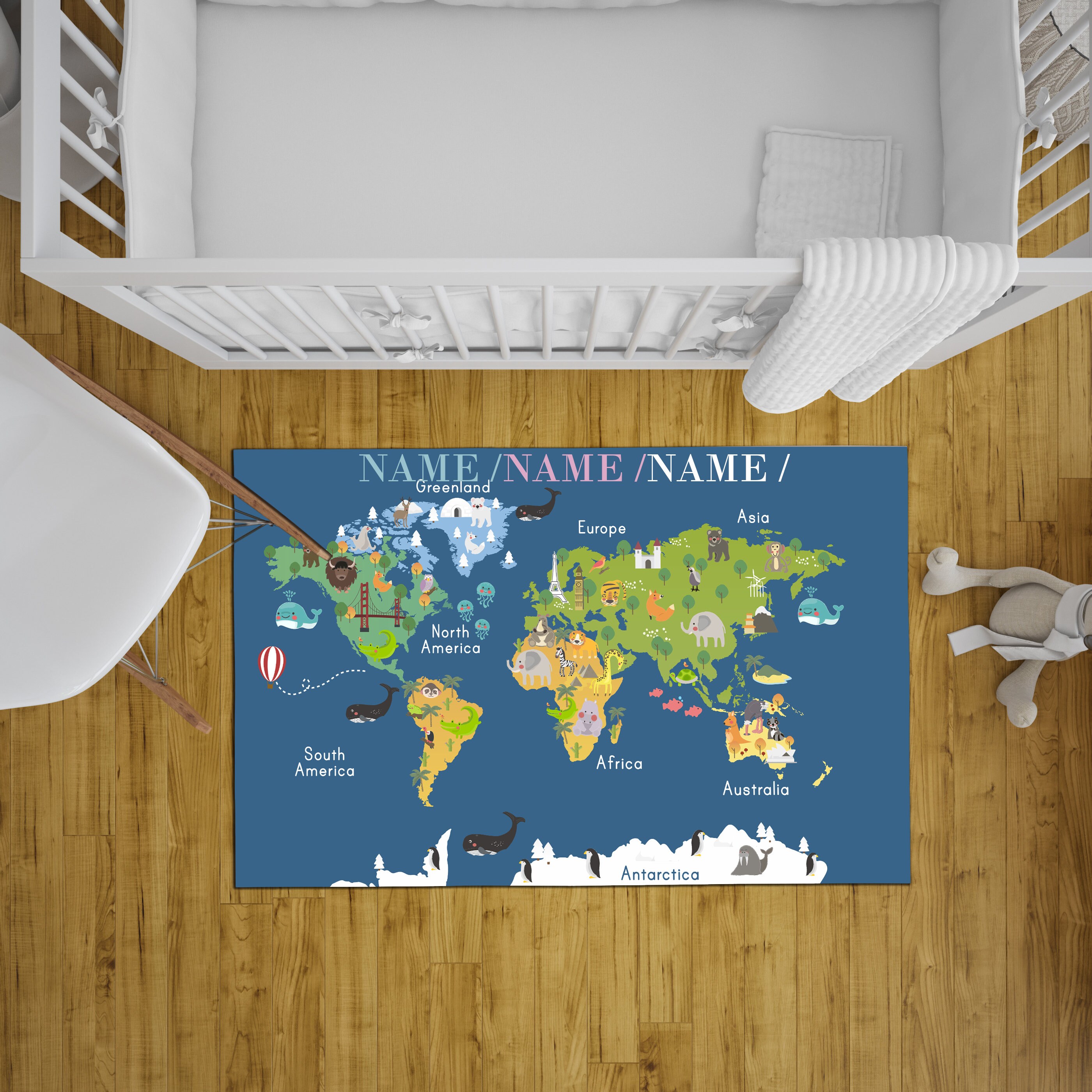 Personalized World Map Kids Carpeteducation Kids Rugworld - Etsy