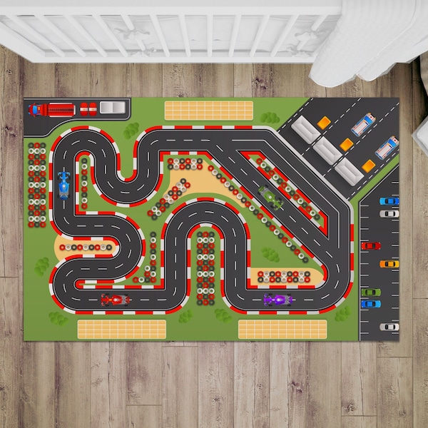 Race Track Rug - Etsy