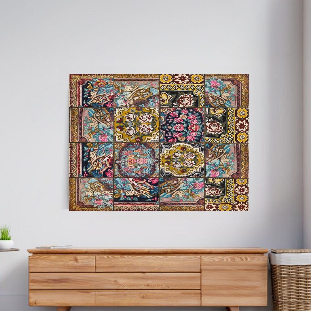 Canvas Rug Design Wall Art, Digital Print Wall Hanging, Animal Print ...