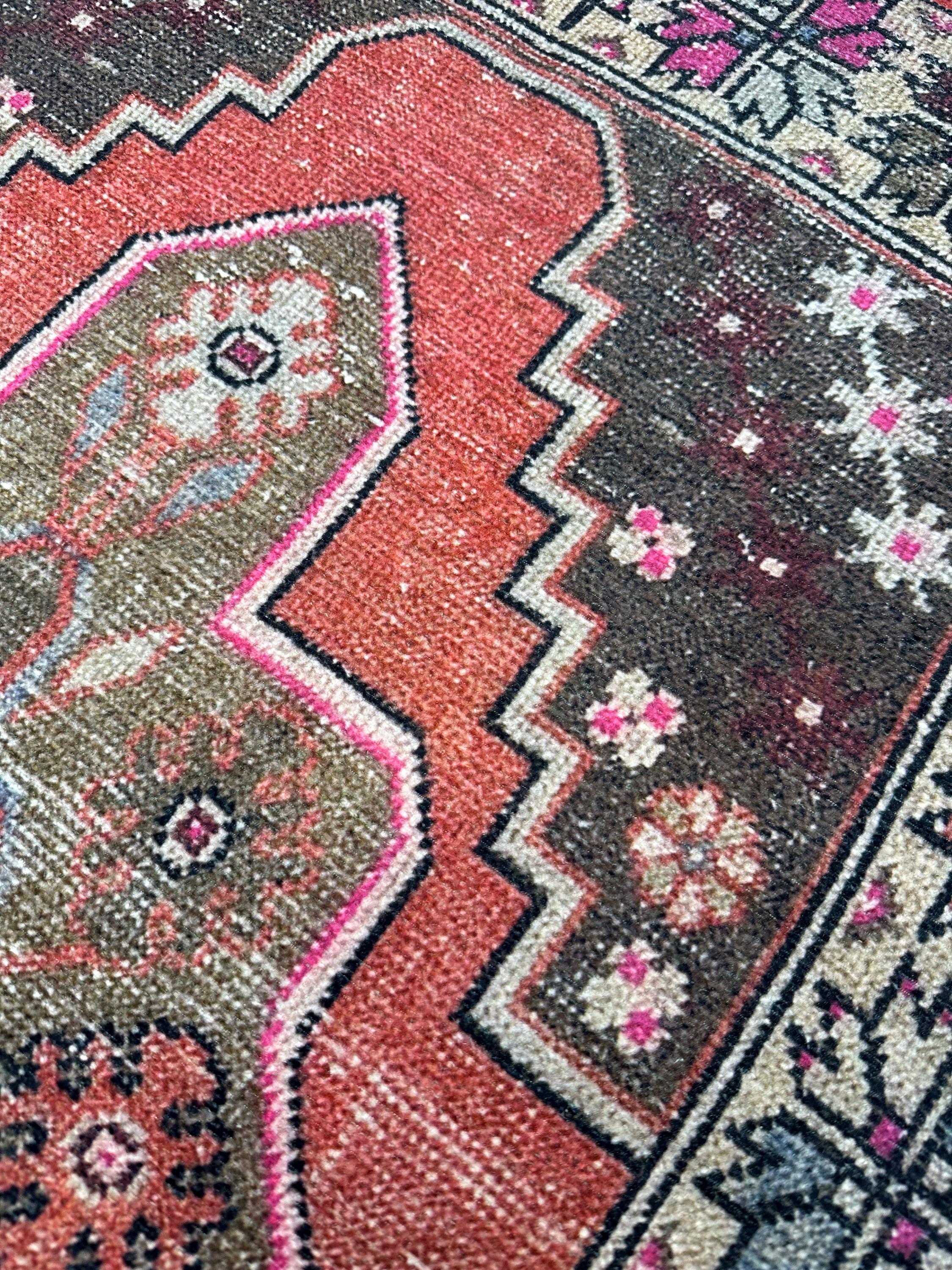 Bohemian Runner Rug, 2x9 Pink Green Runner Rug, Vintage Hallway Runners ...