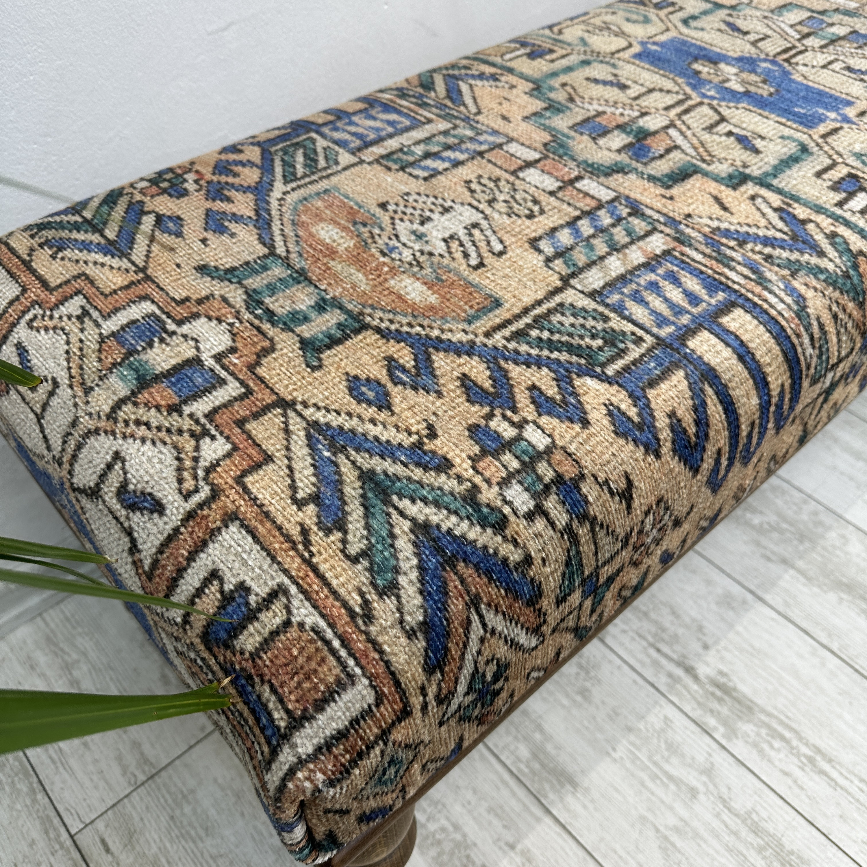 Persian Rug Bench, Handmade Dining Table Bench, Turkish Rug Long ...