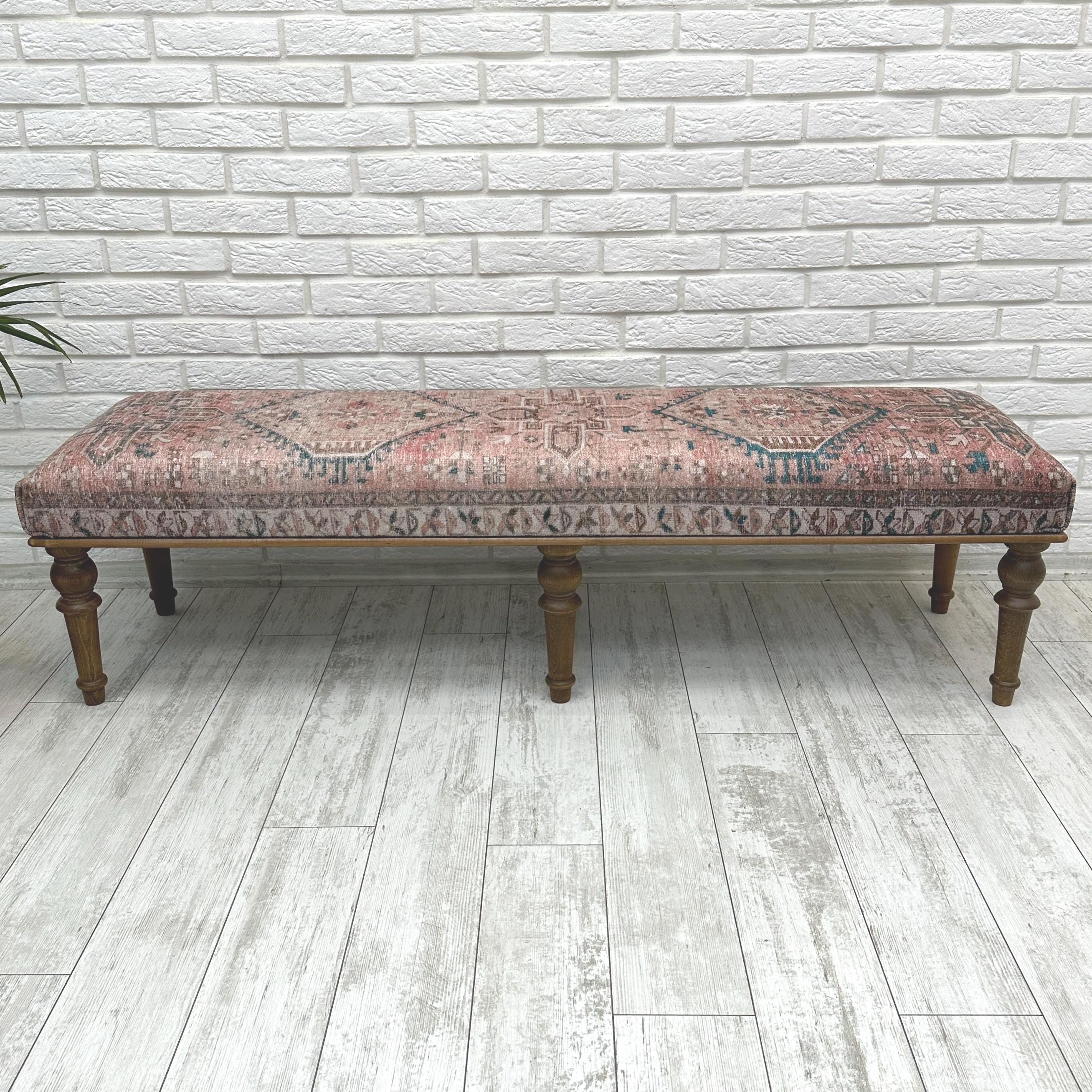 Ottoman Bench, Dining Table Seat, Piano Bench, Bedroom Seat, Handmade ...