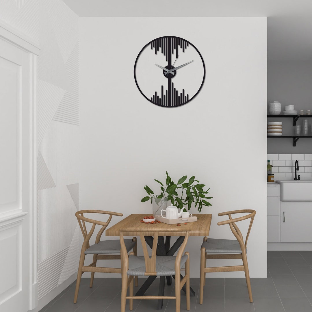 Audio Effect Clock, Unique Wall Clock, Modern Wall Clock, Minimalist ...