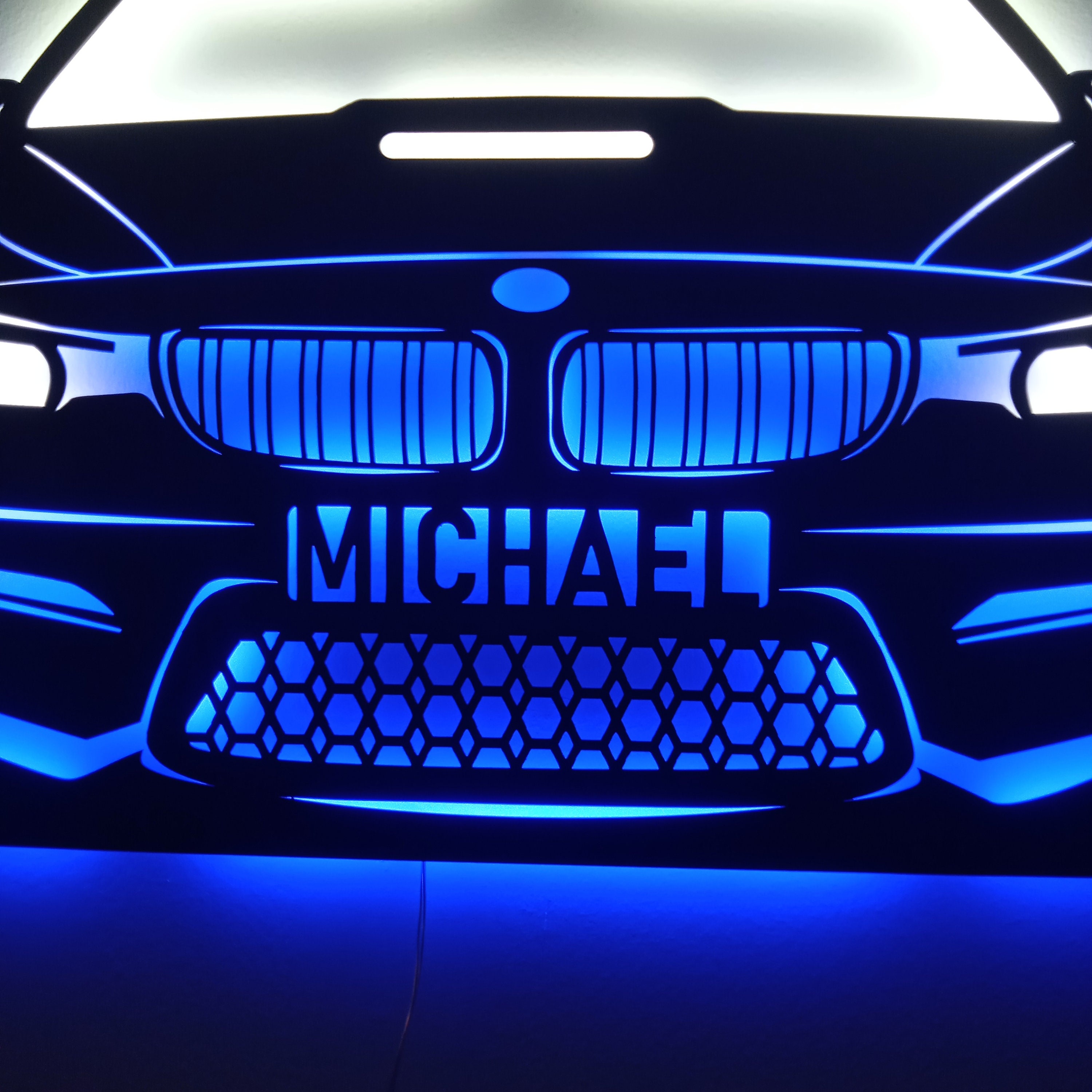 Custom BMW M4 LED Wall Art, BMW M Series Car, Personalized Car ...