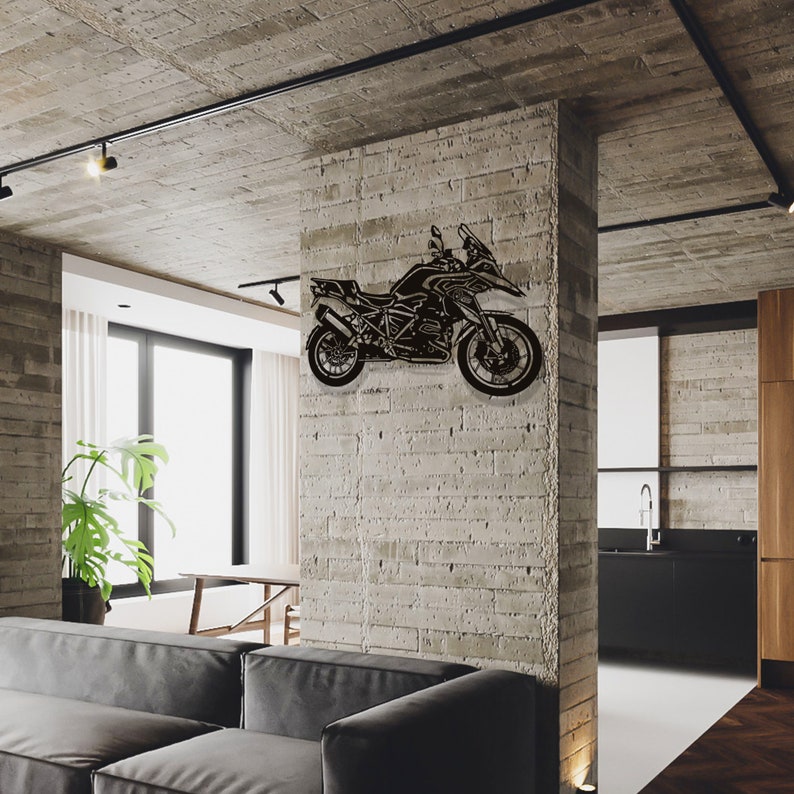 BMW R1200gs Motorcycle Silhouette, Motorcycle Metal Wall Decor ...