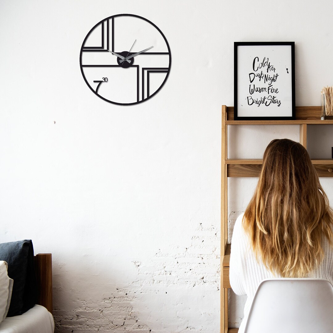 Modern Wall Clock Minimalist Wall Clock Unique Wall Clock - Etsy