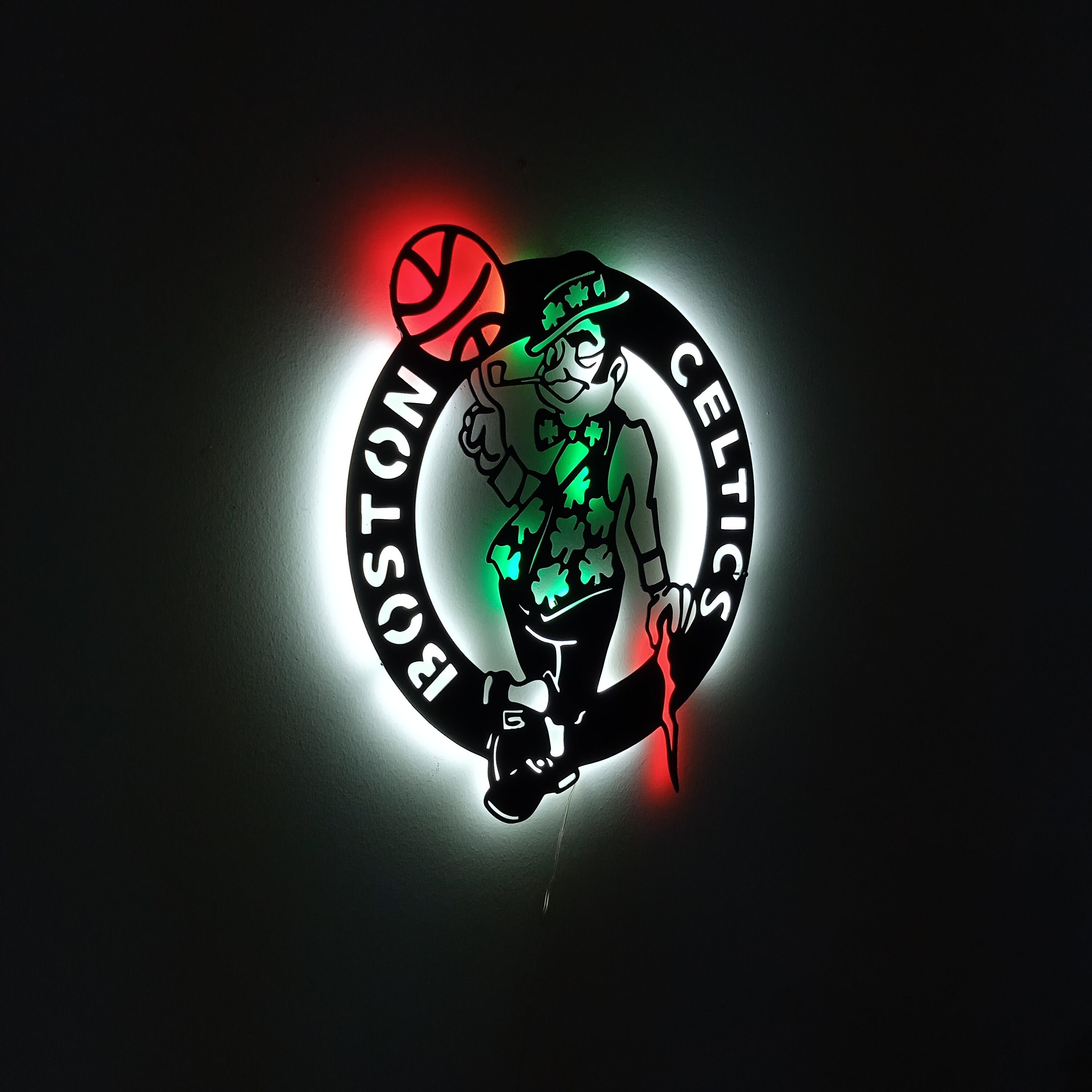 Boston Celtics Metal Led Sign, Celtics Led Lighted Logo, NBA Led Wall ...