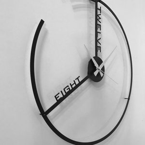 Written Numbers Clock, Unique Wall Clock, Metal Clock, Modern Wall ...